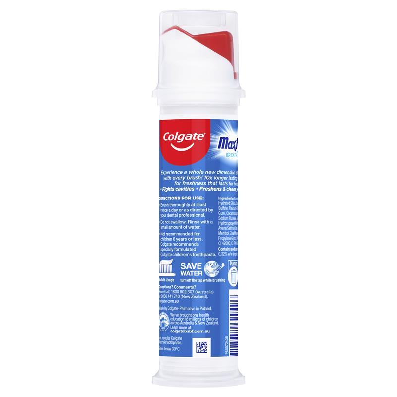 Buy Colgate Toothpaste Max Fresh Coolmint Pump 130g online at Chemist ...