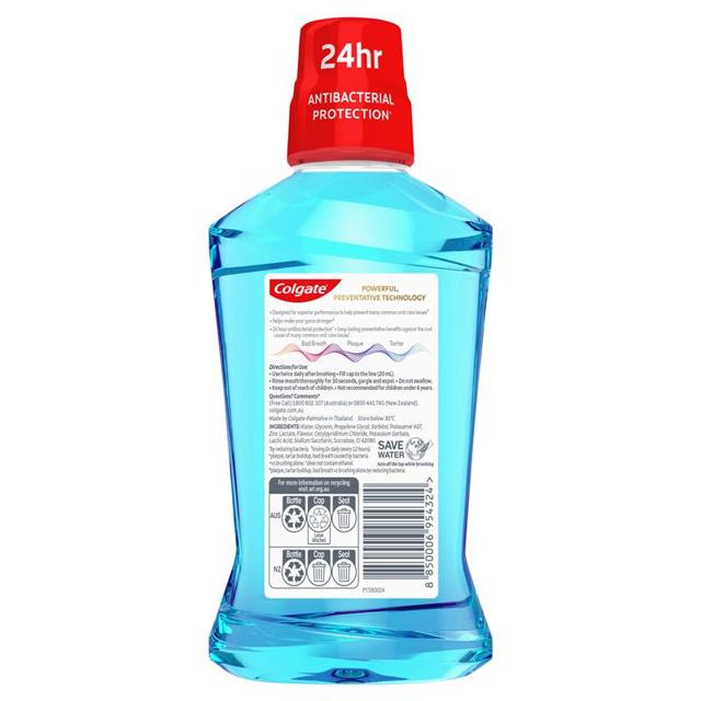 Buy Colgate Mouthwash Total Clean Mint 500ml online at Chemist Warehouse