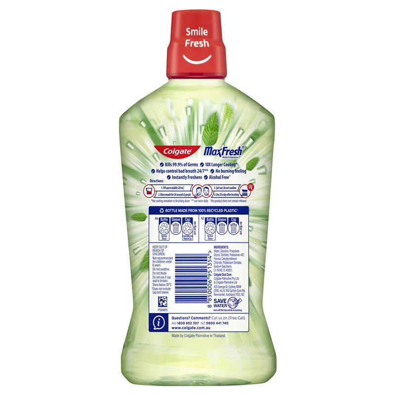 Buy Colgate Mouthwash Max Fresh Mint Fusion 1L online at Chemist Warehouse