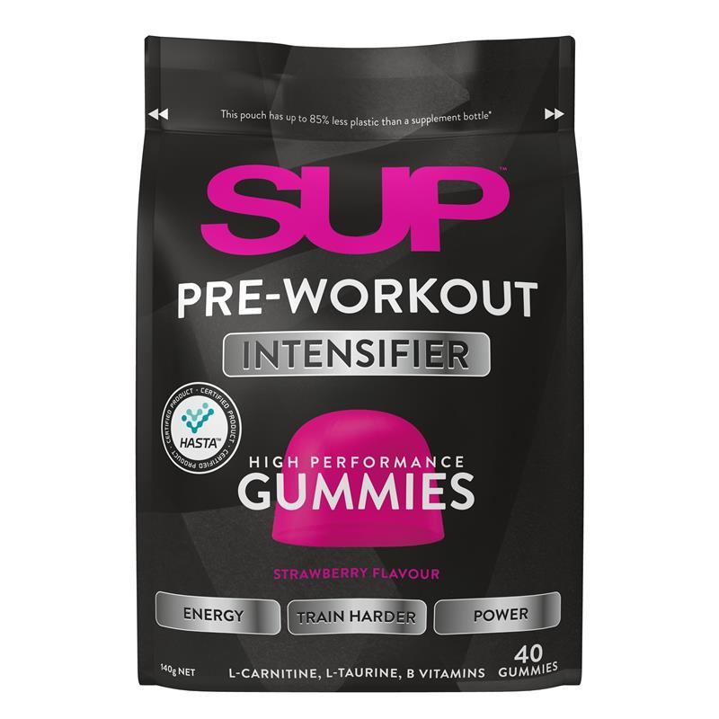 Buy SUP Pre-Workout Gummies Strawberry 40 online at Chemist Warehouse