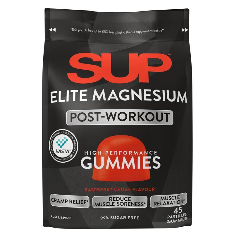 Buy SUP Elite Magnesium Gummies Raspberry Crush Pastilles 45 online at ...