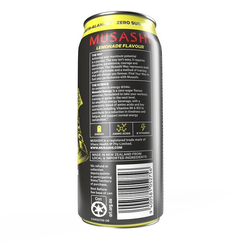 Buy Musashi Energy Lemonade 500ml online at Chemist Warehouse