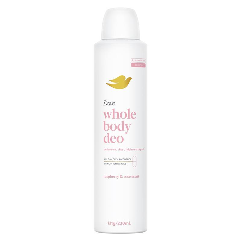 Buy Dove Women Whole Body Deodorant Aerosol Raspberry & Rose 230ml ...