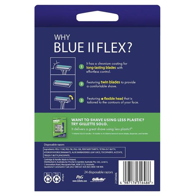 Buy Gillette Blue II Plus Disposables 24pk online at Chemist Warehouse
