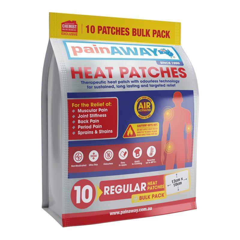 Buy Pain Away Heat Patches Regular 10 Pack Exclusive online at Chemist ...