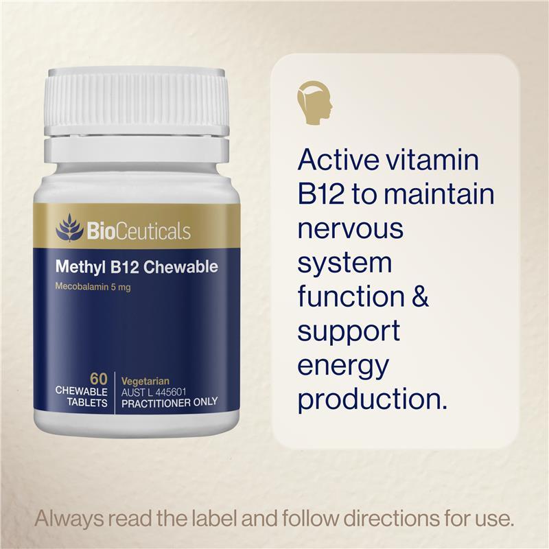 Buy Bioceuticals Methyl B12 Chewable 60 Tablets online at Chemist Warehouse