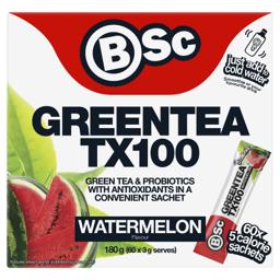 Buy BSc Green Tea TX100 Watermelon 60 x 3g Serve NEW online at Chemist ...
