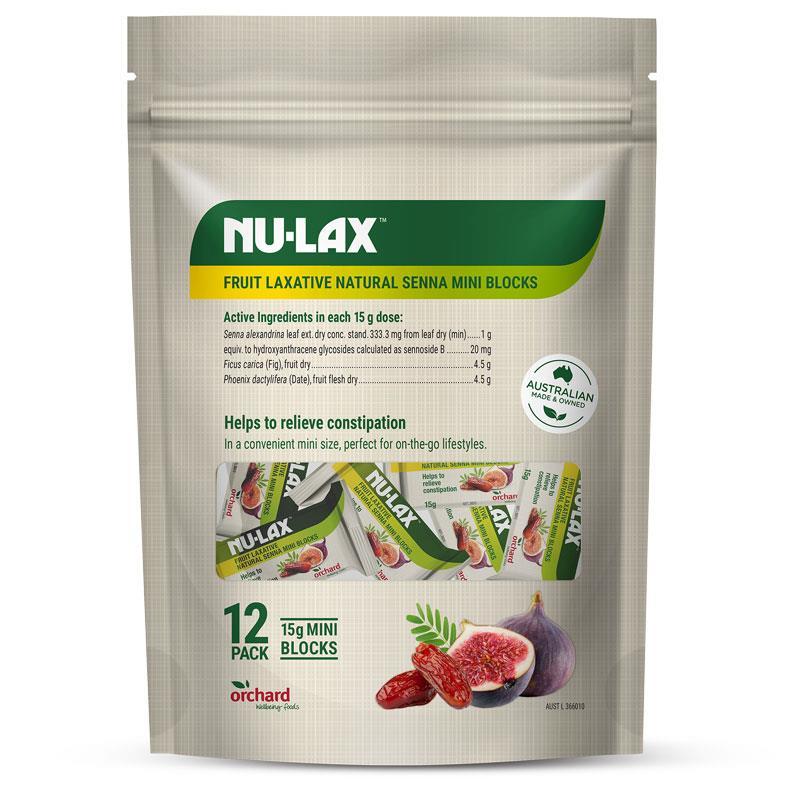 Buy Nulax Fruit Laxative Natural Senna Mini 12 Blocks 15g online at ...
