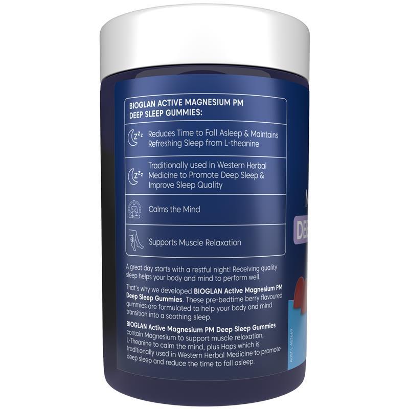 Buy Bioglan Active Magnesium PM Deep Sleep Gummies 90 Pack online at ...