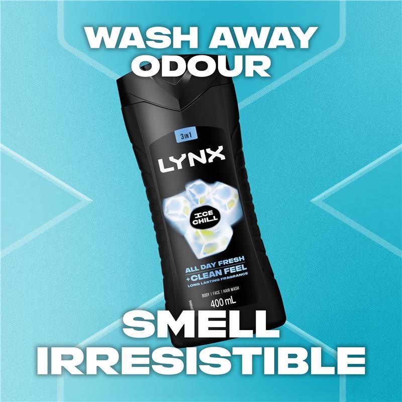 Buy Lynx Bodywash Ice Chill 400ml NEW online at Chemist Warehouse