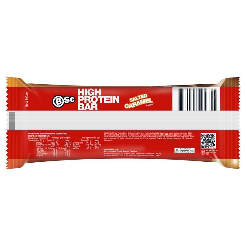 Buy BSc High Protein Bar Salted Caramel 92g online at Chemist Warehouse