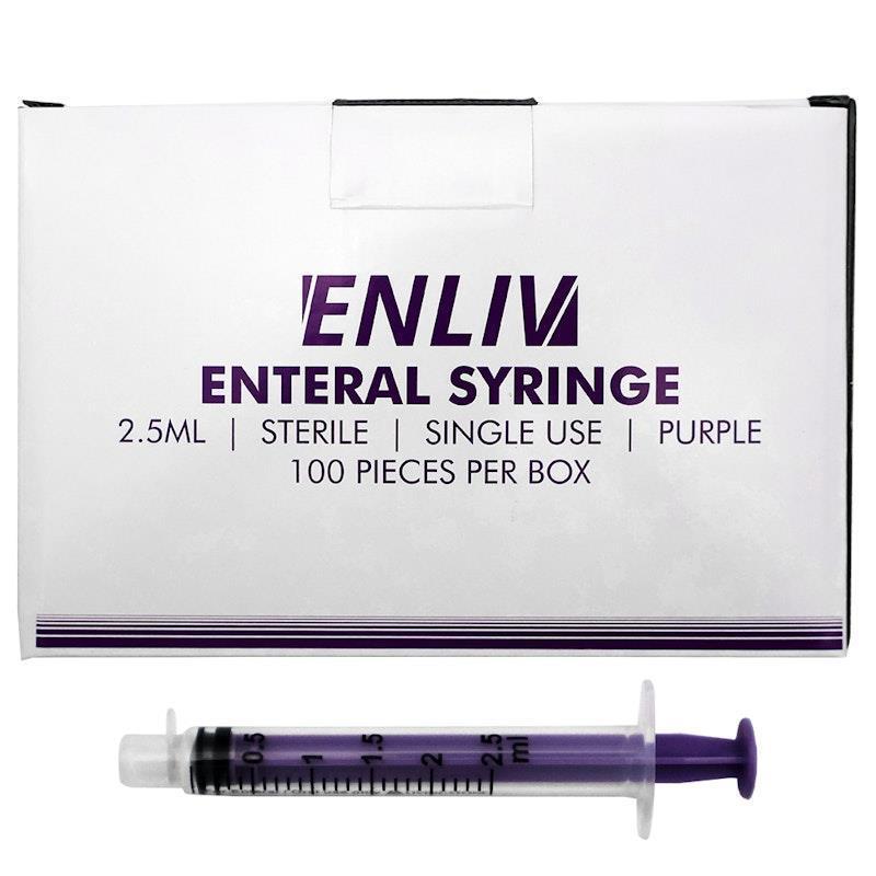 Buy Enliv Enteral Syringe Sterile 2.5mL 100 Pieces/Box online at ...
