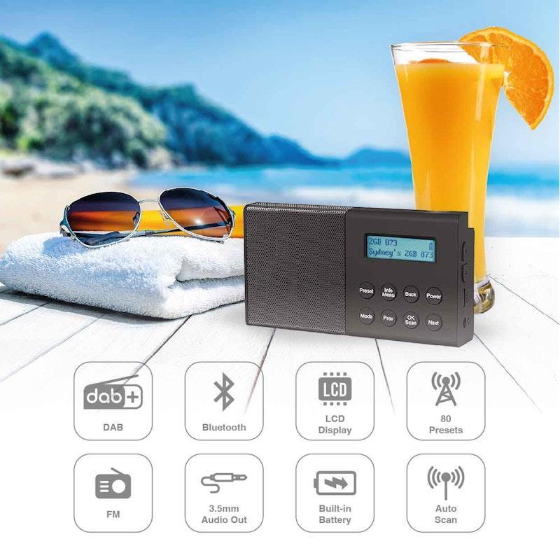 Buy Laser DAB+ and FM Portable Radio with Bluetooth Speaker Black ...