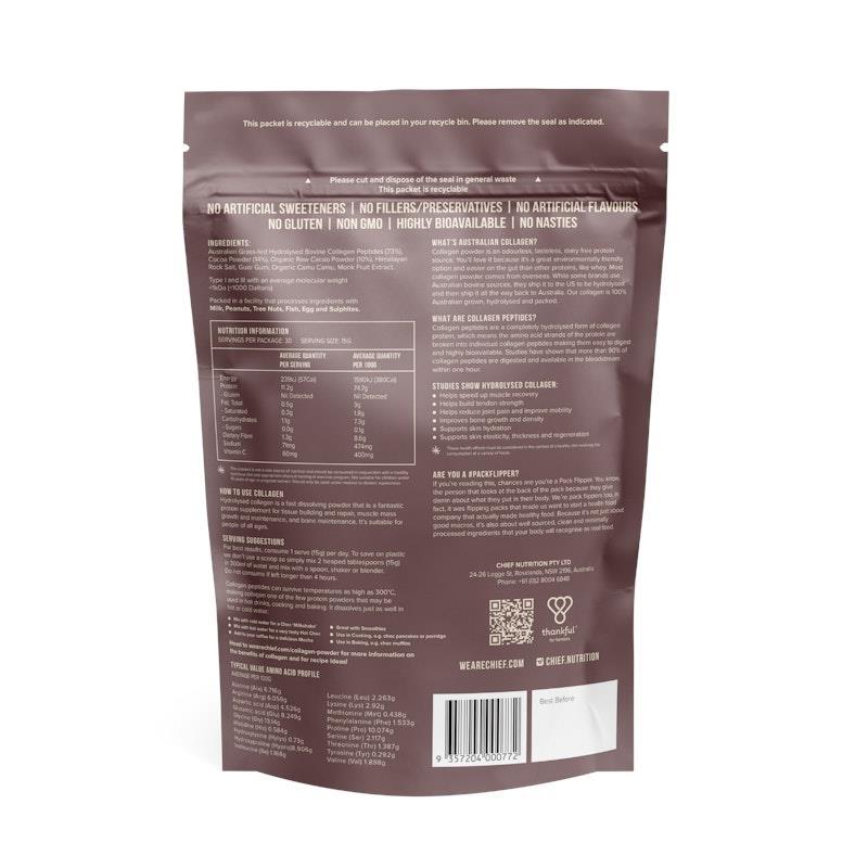 Buy Chief Collagen Protein Powder (30 serves) Dark Chocolate online at ...