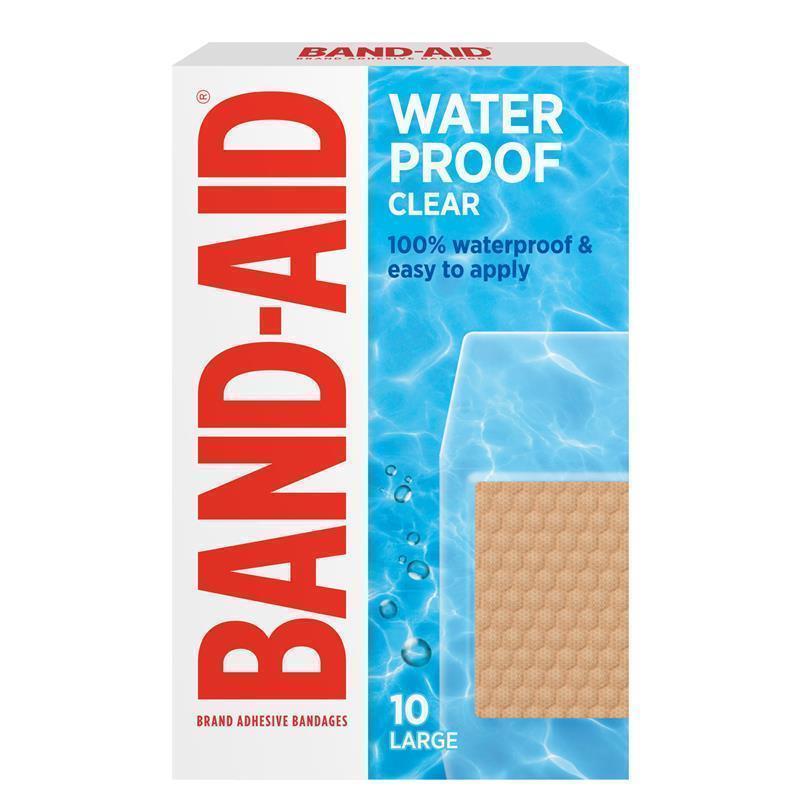 Buy Band-Aid Waterproof Clear Large 10 online at Chemist Warehouse