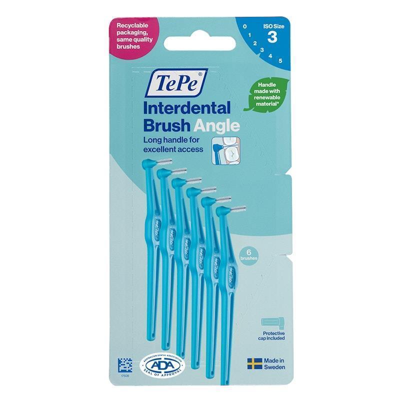 Buy TePe® Interdental Brushes - Angle™ Blue-Size 3 online at Chemist ...