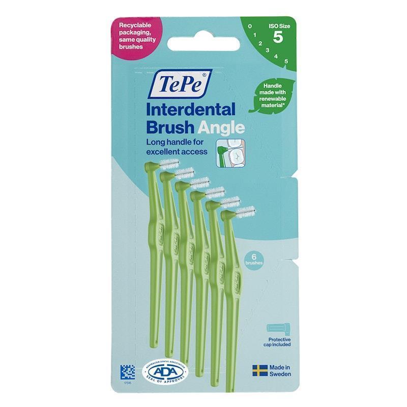Buy TePe® Interdental Brushes - Angle™ Green-Size 5 online at Chemist ...