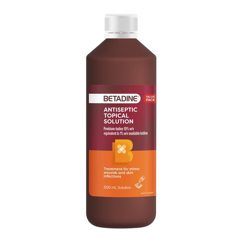 Buy Betadine Antiseptic Topical Solution 500mL online at Chemist Warehouse