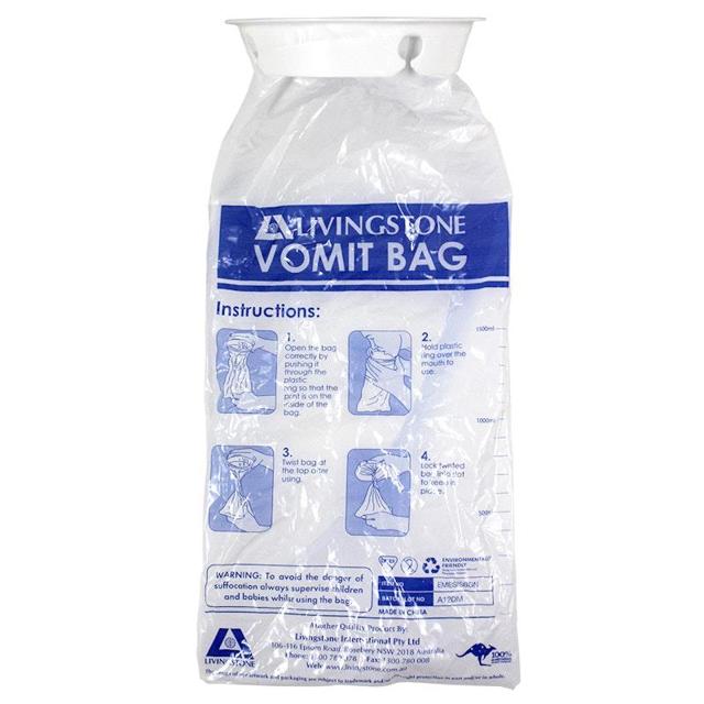 Buy Livingstone Emesis Vomit Bag in Dispenser 1500mL 50 Pieces/Box ...