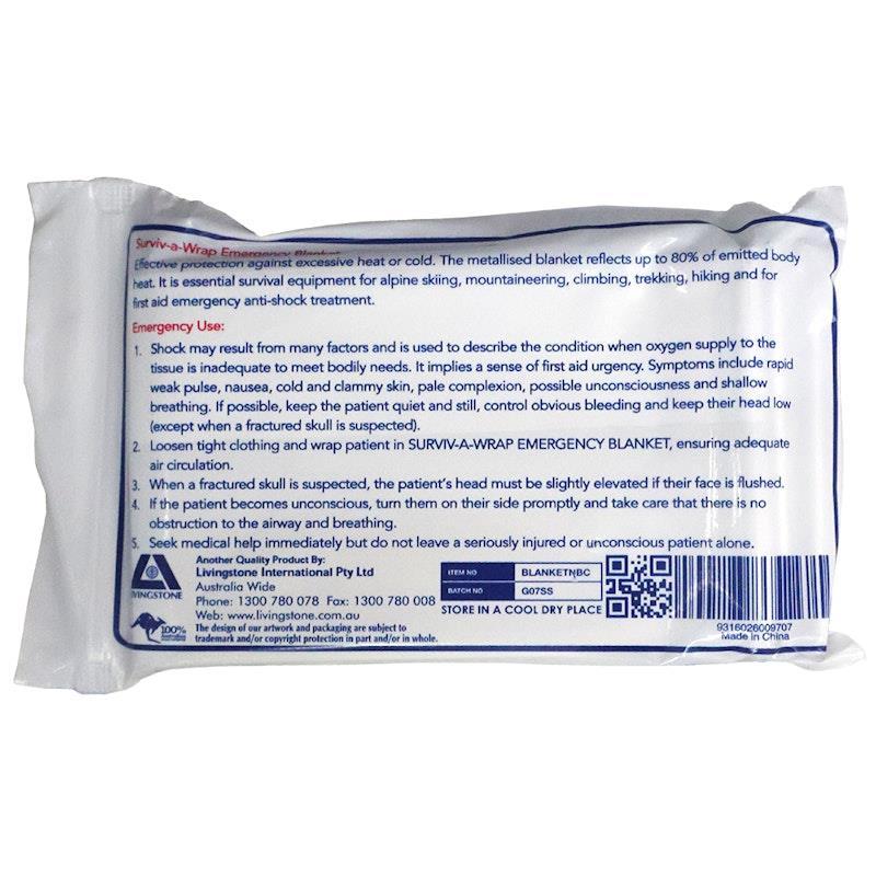 Buy Livingstone Surviv-A-Wrap Casualty Emergency Rescue Space Blanket ...