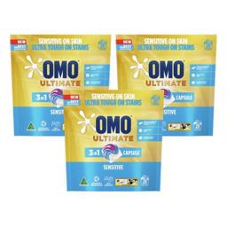 Buy OMO 28Pk Ultimate Laundry Detergent Capsules 3 In 1 Sensitive 3 ...