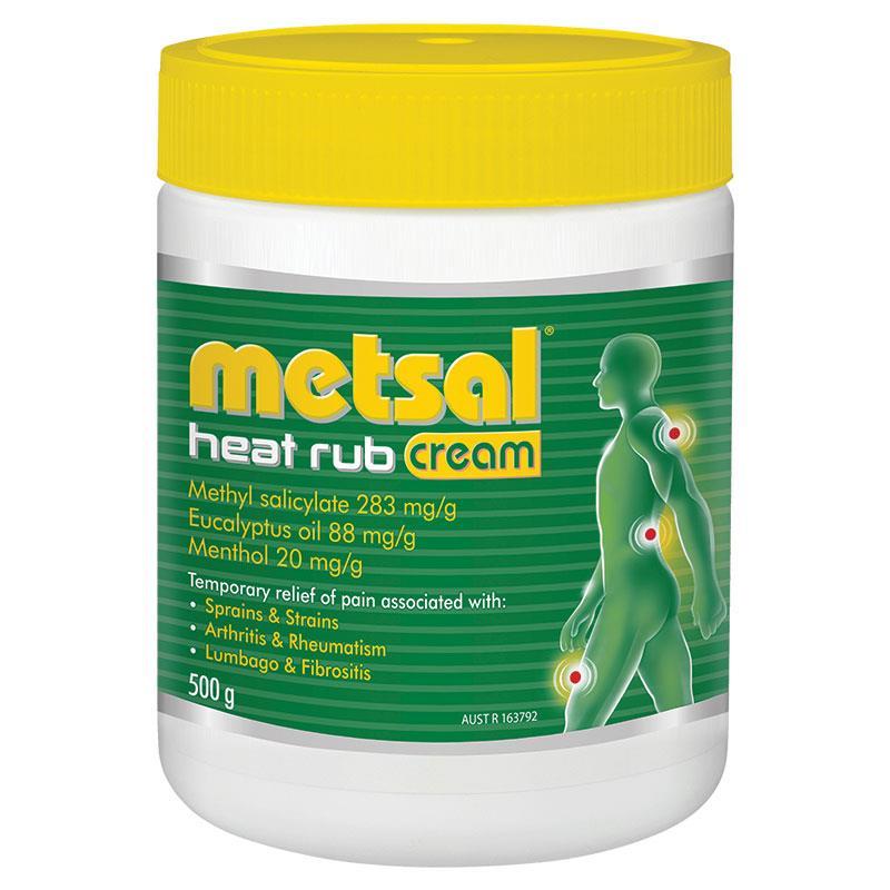 Buy Metsal Heat Rub Cream 500g online at Chemist Warehouse
