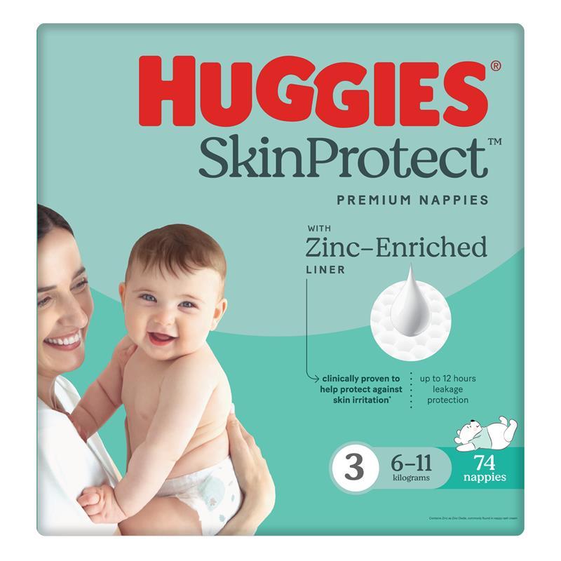 Buy Huggies Skin Protect Nappies Size 3 (6-11 Kg) 74 Pack online at ...