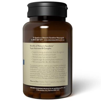 Buy Nature's Sunshine Super Activated B Complex 90Capsules online at ...