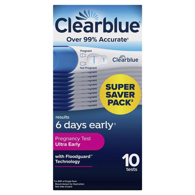 Buy Clearblue Visual Early Detection Pregnancy Test 10 pack (Bundle ...