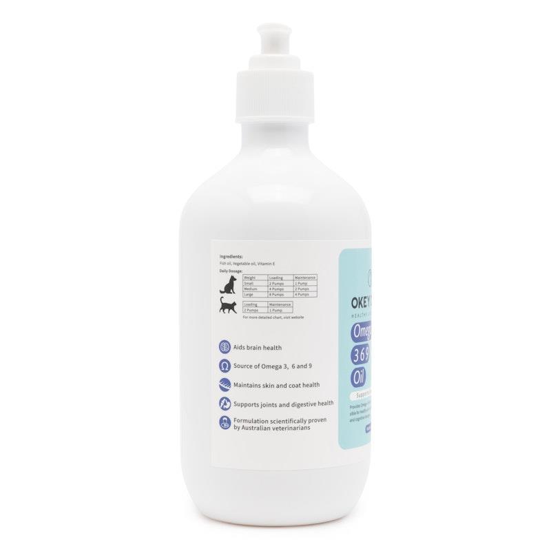 Buy Okey Doggy Omega 3 6 9 Fish Oil Supplement for Dogs & Cats 500ml ...