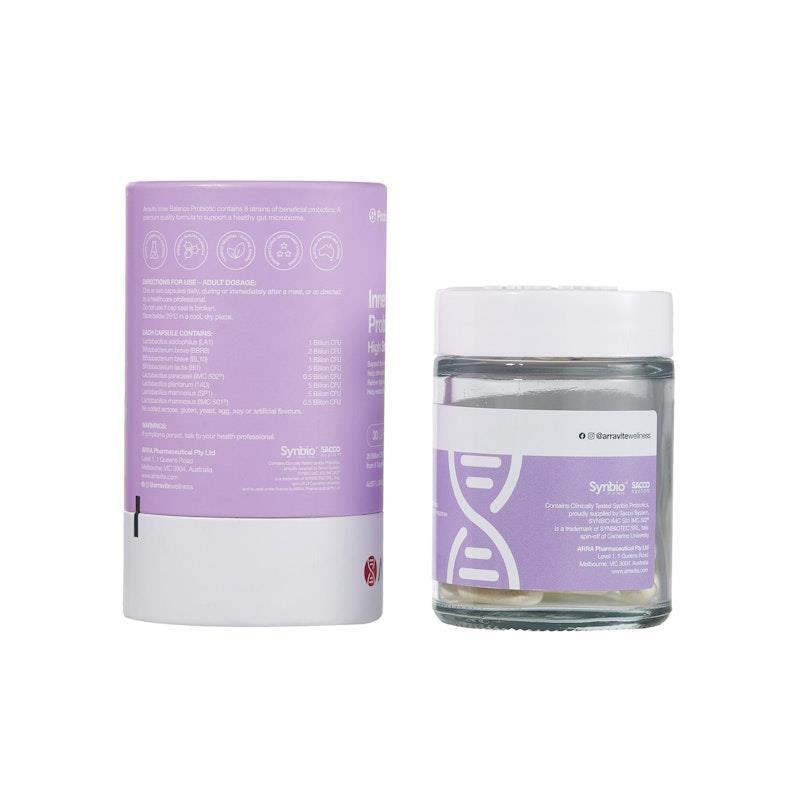 Buy ARRAVITE Inner Balance Probiotics High Strength 30 Capsules online ...