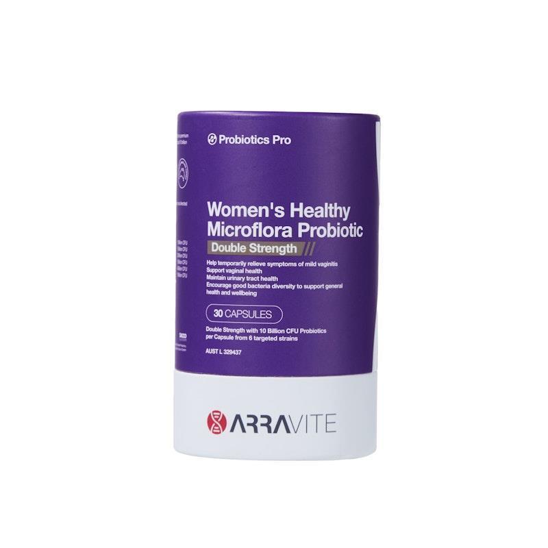 Buy ARRAVITE Women's Healthy Microflora Probiotics Double Strength 30 ...