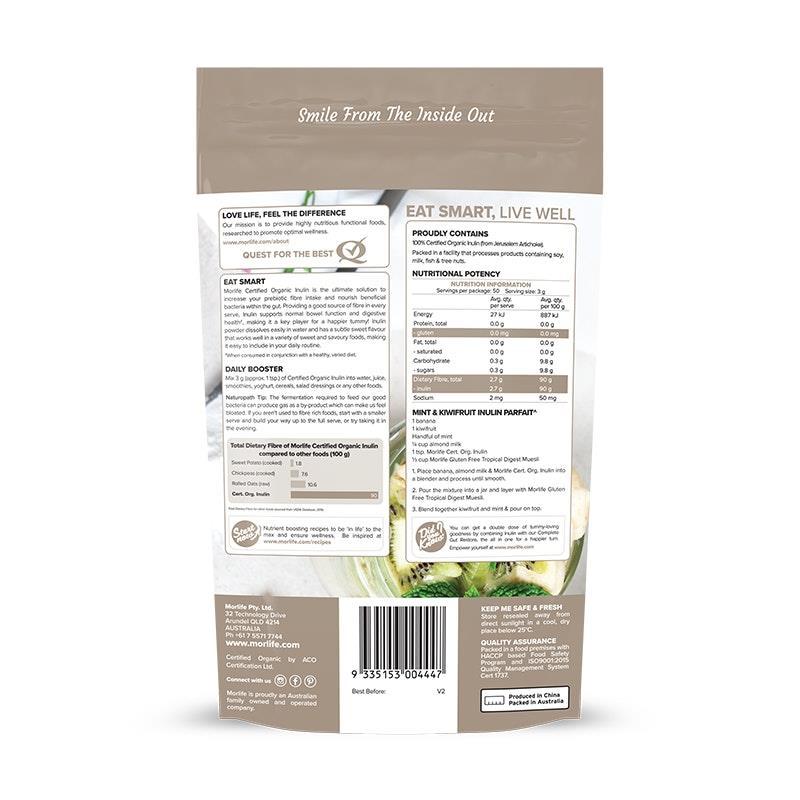 Buy Morlife Inulin Powder Certified Organic 1kg online at Chemist Warehouse