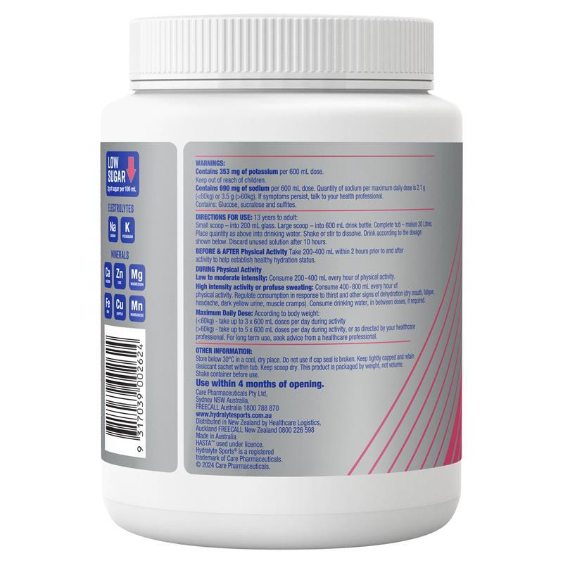 Buy Hydralyte Plus Sports Watermelon Rush Flavoured Powder 900g online ...