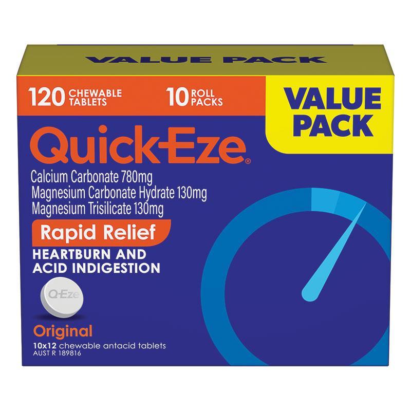 Buy Quick Eze Original Tablets 120 Value Pack online at Chemist Warehouse