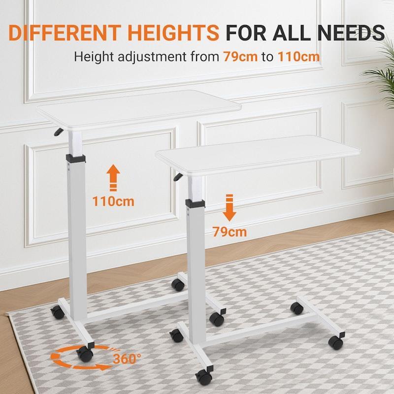 Buy Altus Overbed Table Gas Lift Mechanism Steel Frame Laminate Top ...