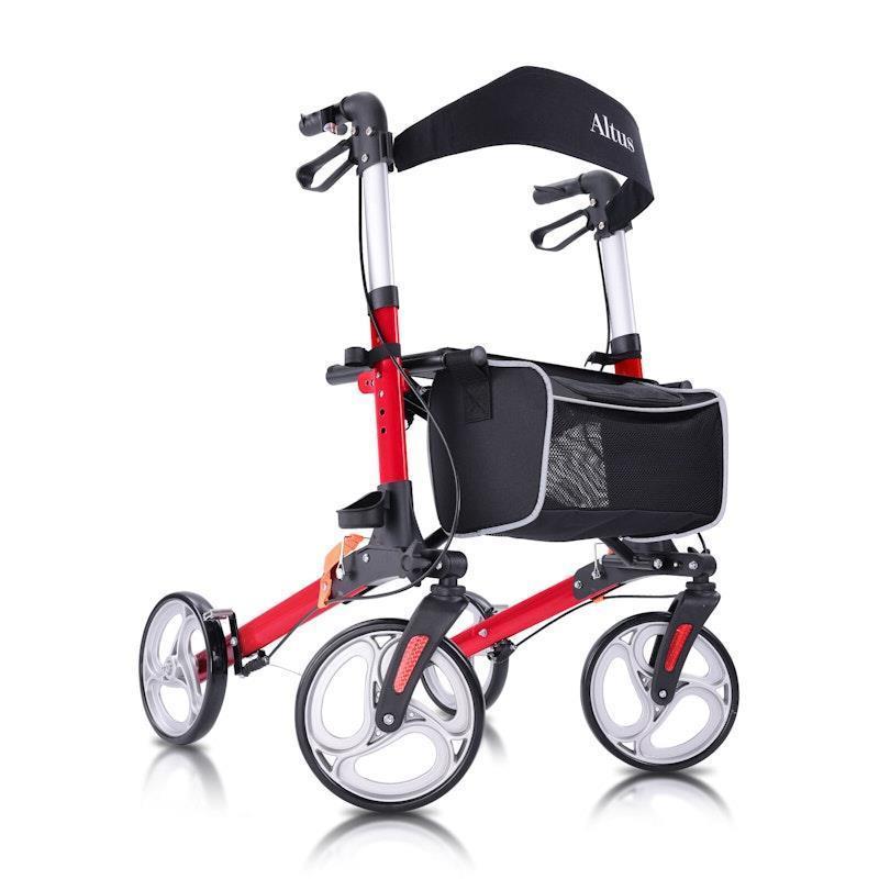 Buy Altus Walker Rollator Deluxe Folding Rollator with Seat Aluminium ...