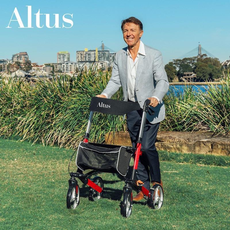 Buy Altus Walker Rollator Deluxe Folding Rollator with Seat Aluminium ...