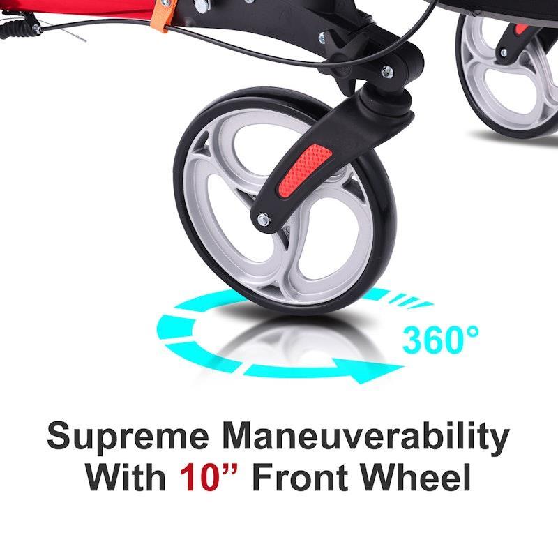Buy Altus Walker Rollator Deluxe Folding Rollator with Seat Aluminium ...