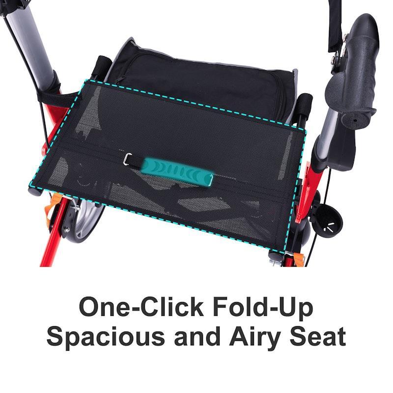 Buy Altus Walker Rollator Deluxe Folding Rollator with Seat Aluminium ...