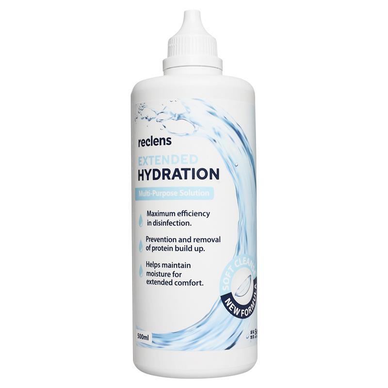 Buy Reclens Extended Hydration Multipurpose Solution 2 x 500ml online ...