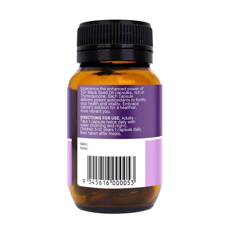 Buy Hab Shifa TQ+ Ultra Strength Black Seed Oil 60 Capsules 1 Pack ...
