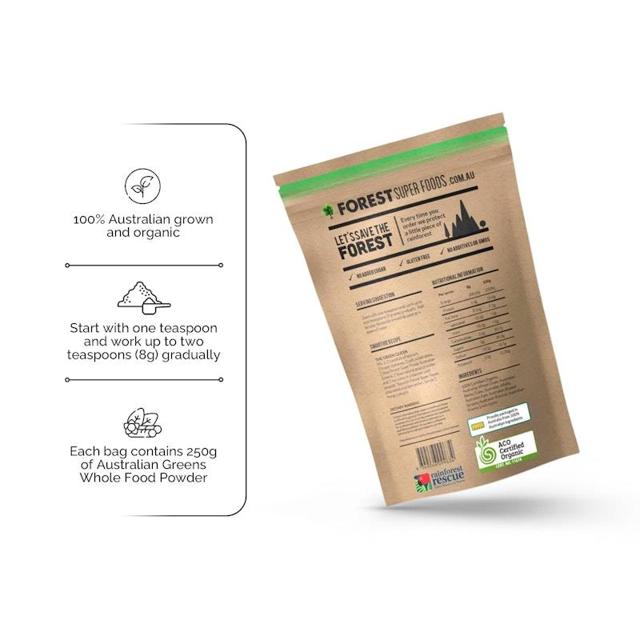 Buy Forest Super Foods Australian Greens Whole Food Powder 250g online ...