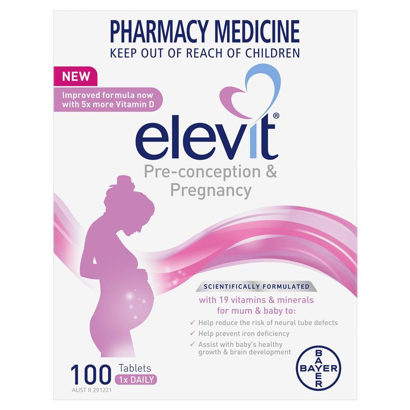 Buy Elevit Pre-conception & Pregnancy 100 Tablets online at Chemist ...