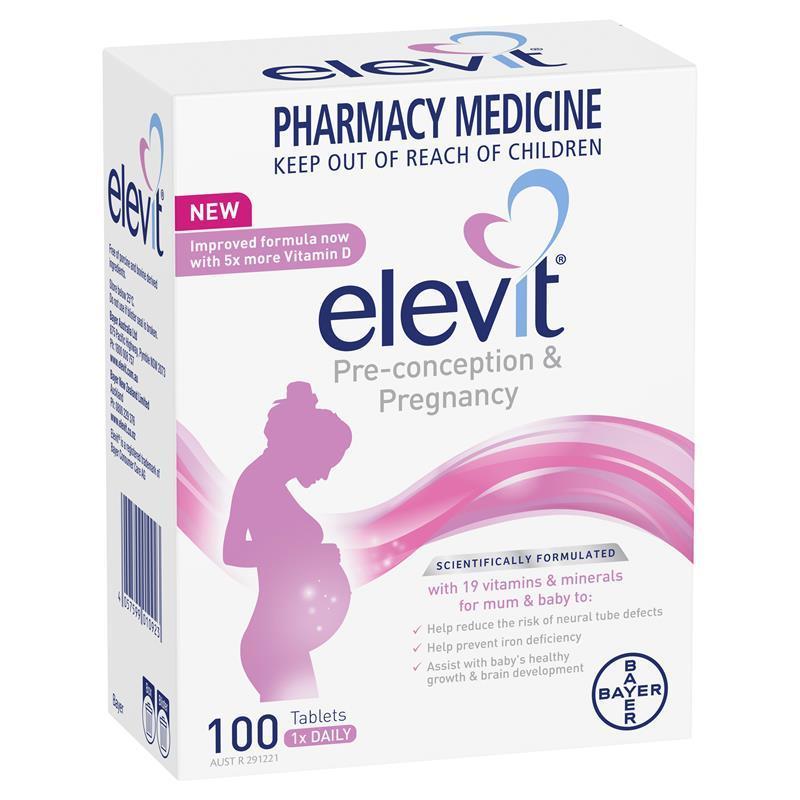 Buy Elevit Pre-conception & Pregnancy 100 Tablets online at Chemist ...