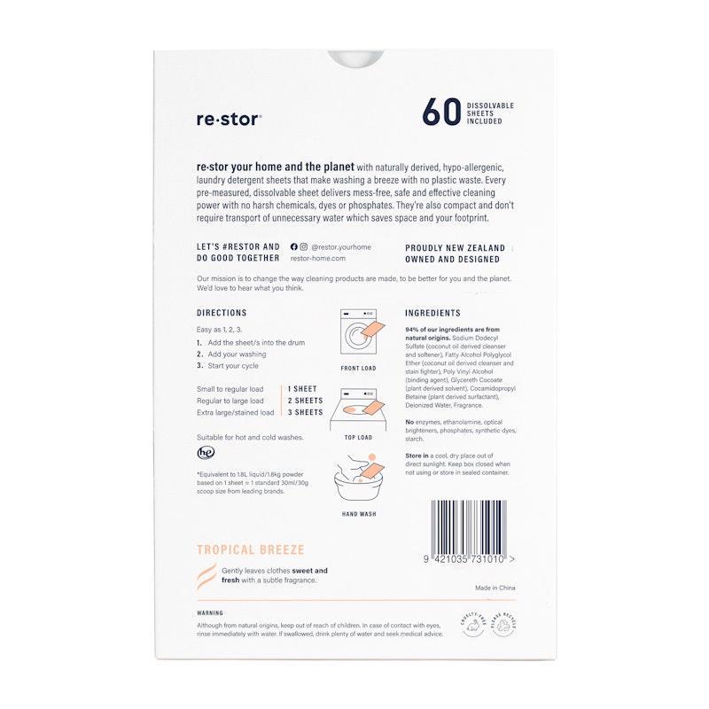 Buy restor Laundry Detergent Sheets Tropical Breeze 1 Pack online at ...