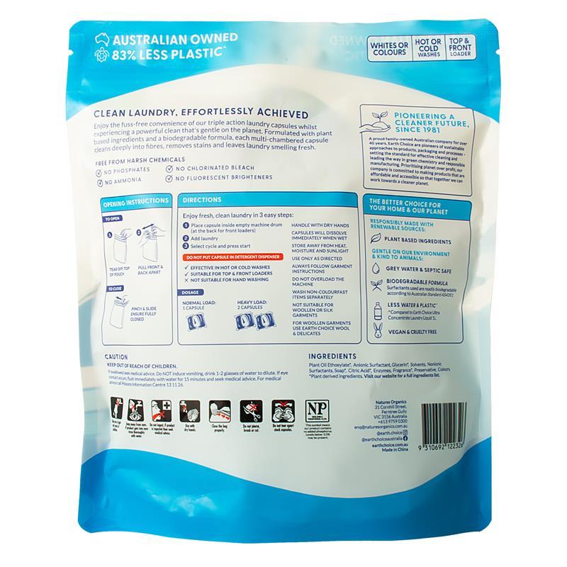 Buy Earth Choice Laundry Capsules Eucalyptus 28 Pack online at Chemist ...