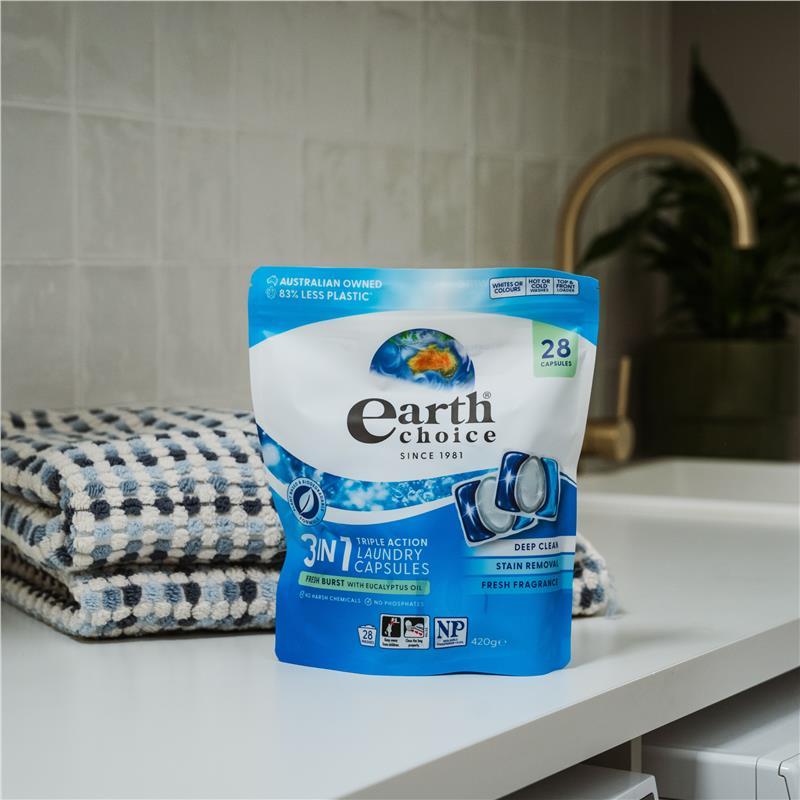Buy Earth Choice Laundry Capsules Eucalyptus 28 Pack online at Chemist ...
