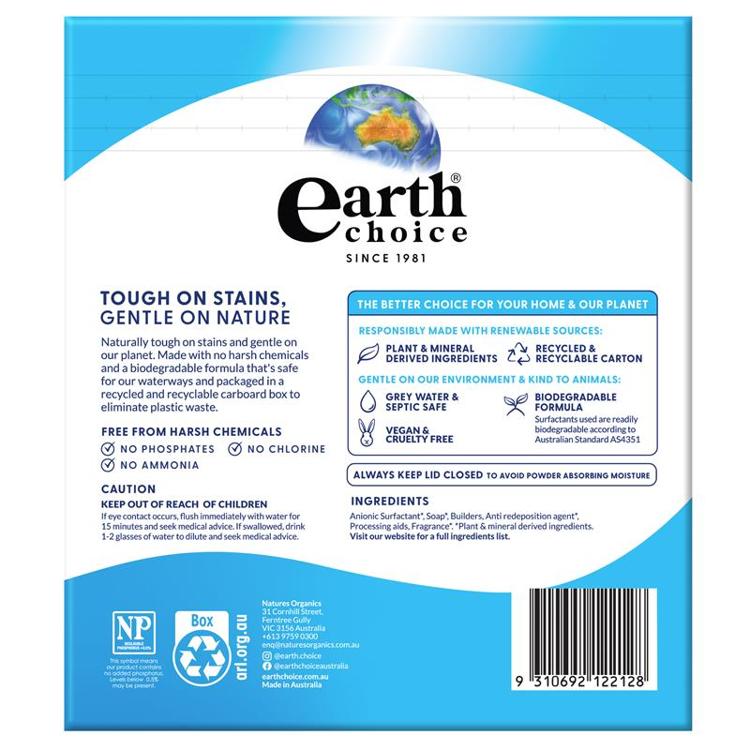 Buy Earth Choice Laundry Powder 2kg online at Chemist Warehouse