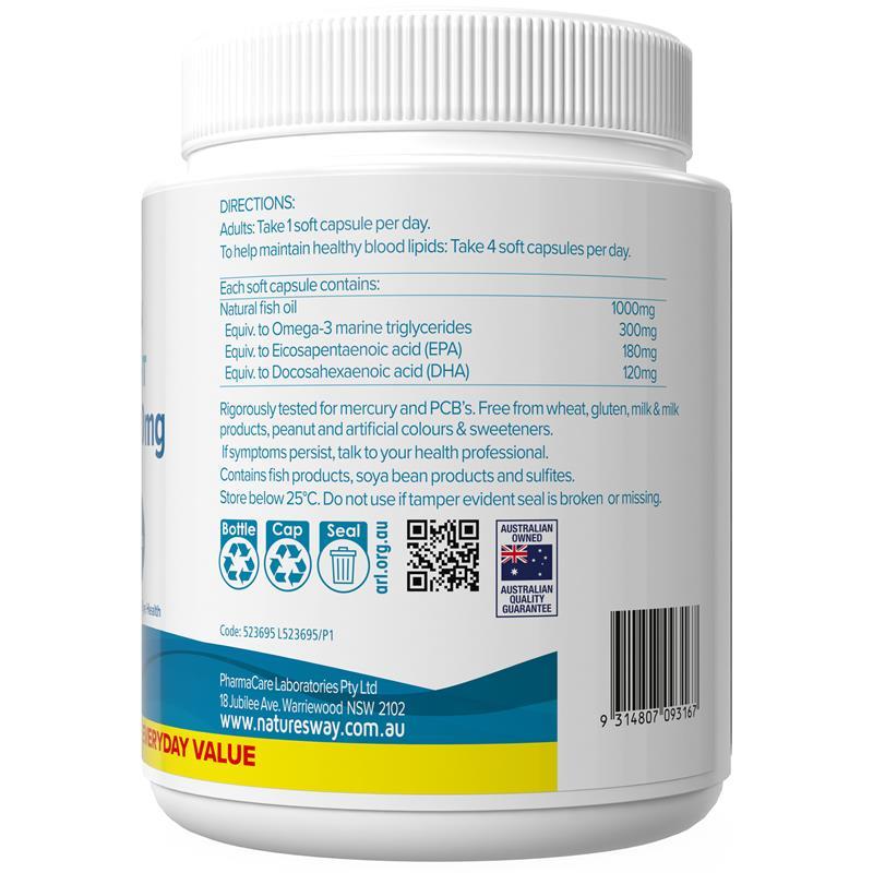 Buy Natures Way Wild Caught Fish Oil 1000mg 500 Capsules Exclusive ...